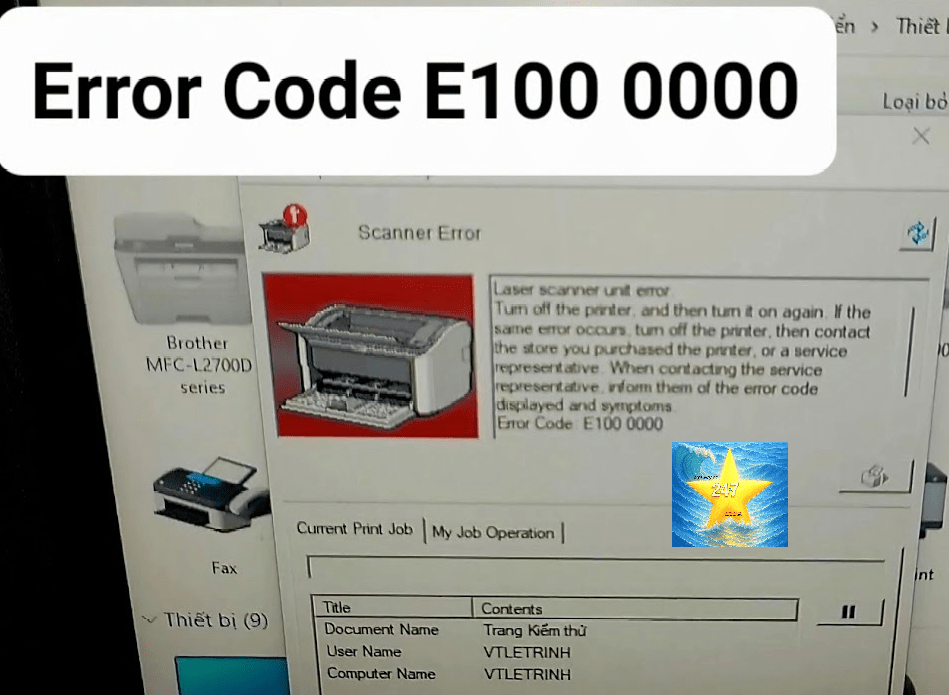 Canon 2900 Error E100.000 - Nguyên Nhân Và Cách Khắc Phục